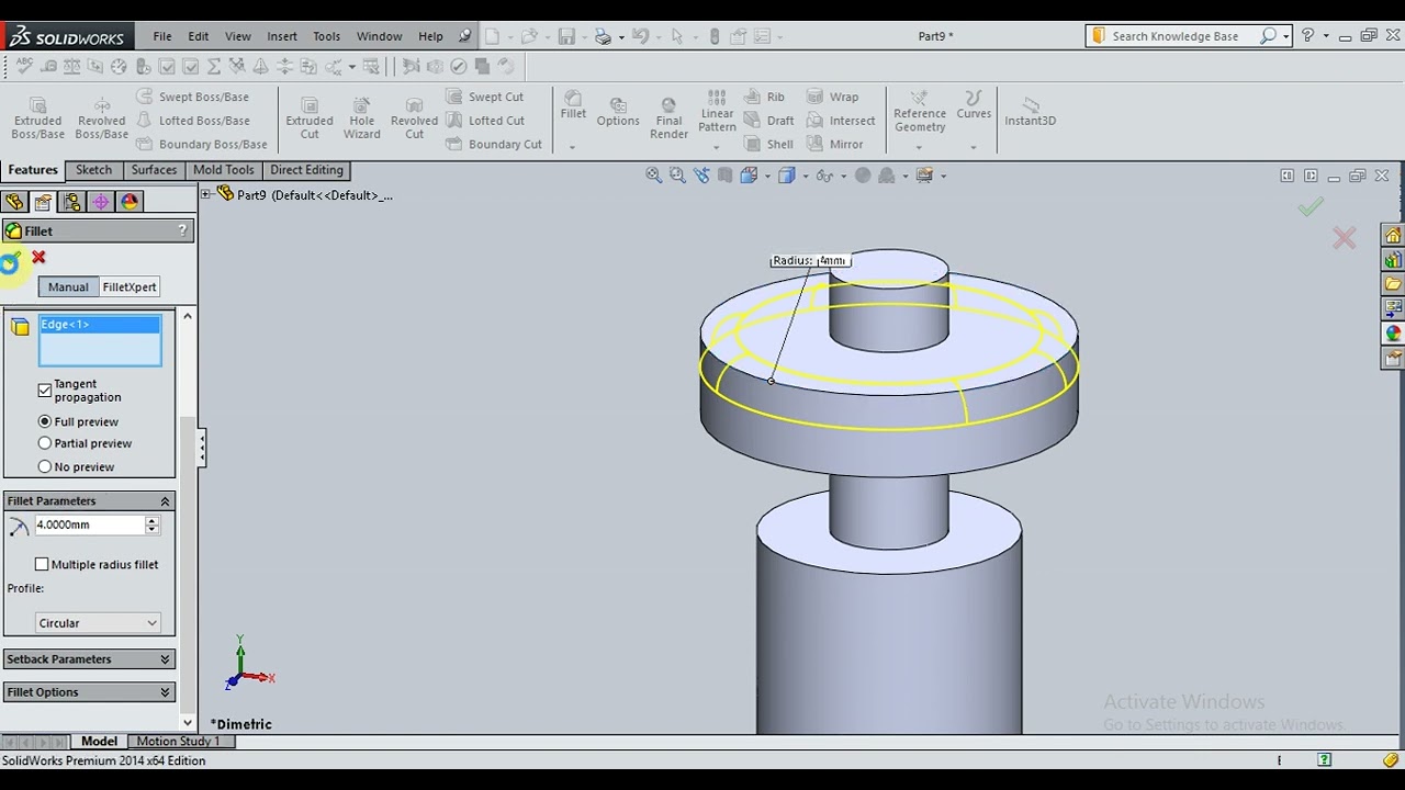 Solidworks Tutorial, Using Features Chamfers and Fillets/ CNC EDUCATION