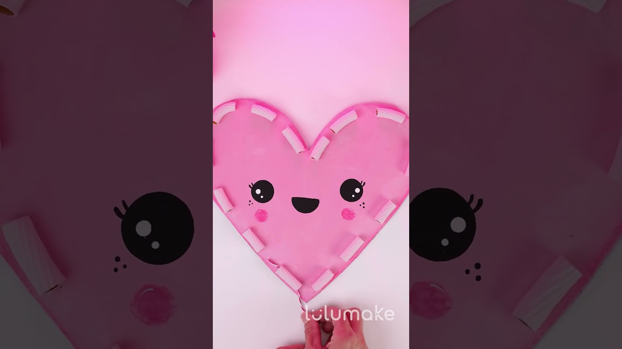 Easy Valentine’s craft idea. DIY threading activity 🎀💕💝