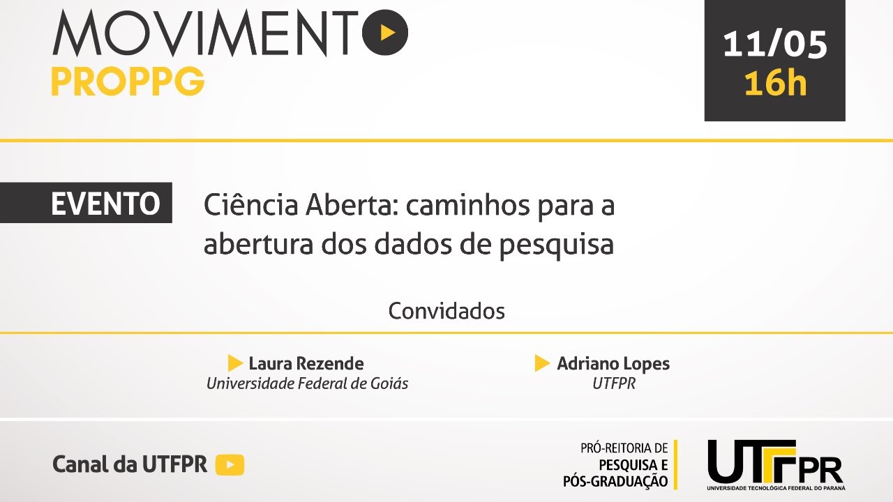 Movimento PROPPG | Ciência Aberta: caminhos para a abertura dos dados de pesquisa