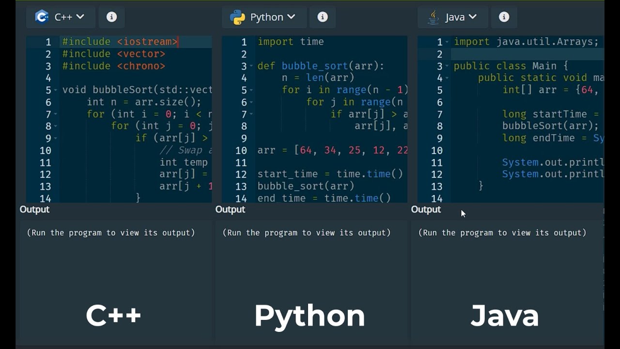 Python vs C++ vs Java (Speed Comparison)