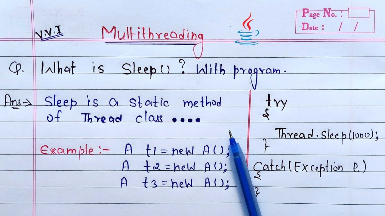sleep() method in java multithreading | Learn Coding