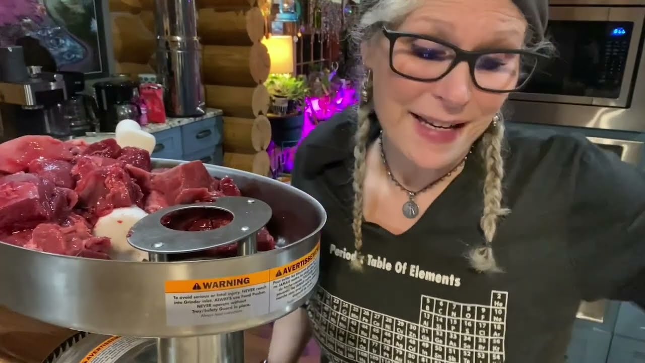 The Cabela’s Burger Patty Maker using the Weston #32 meat grinder