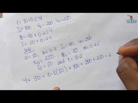 How to calculate National income and Multiplier using expenditure approach - Tutorial 2