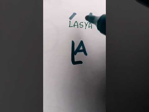 Lasya...💖name logo design#easy#shorts#youtube#short#videos..✍️