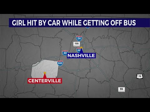 Hickman County girl hit while getting off school bus