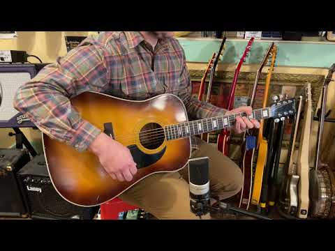 1970s Vaccaro H-4 Dreadnought Sunburst Guitar (VIDEO! Ready | Reverb