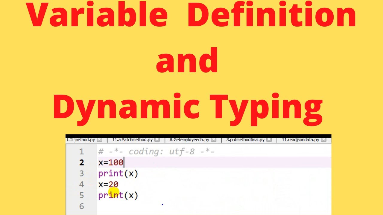 Variable Definition and Dynamic Typing || Dynamic Typing in Python with Examples || Lecture 15