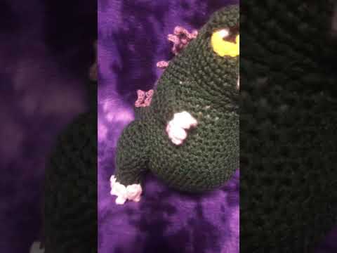 Custom crochet Godzilla plush ❤️🔥 #crochet #godzilla #plushies #amigurumi