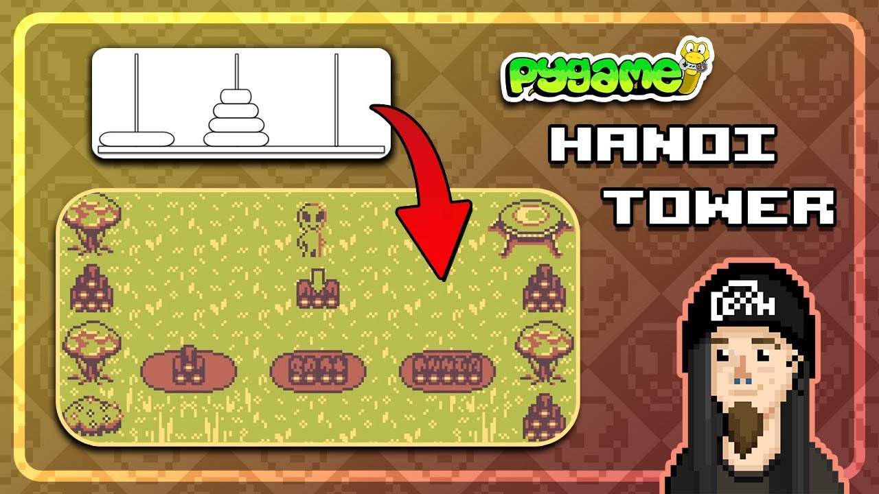 Anyone Could Make This Simple Game! (Hanoi Tower in Python/Pygame)
