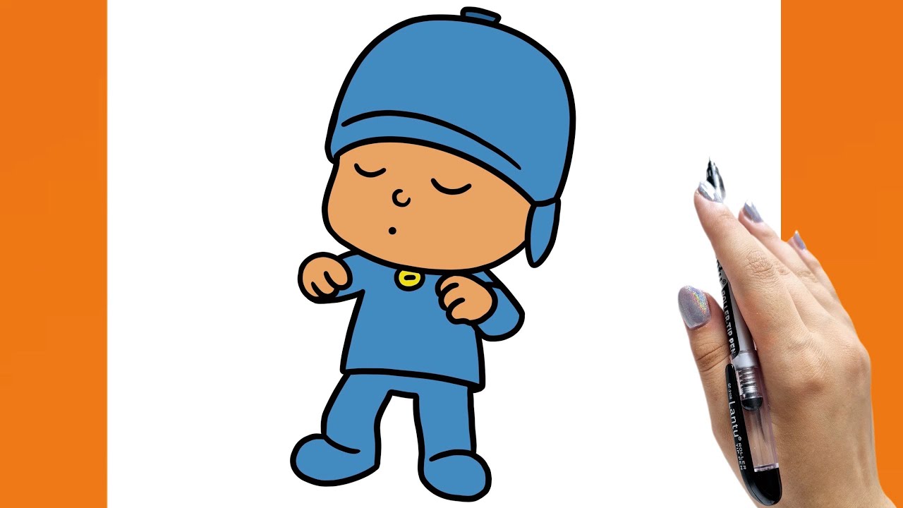 How To Draw Pocoyo ( Pocoyo dance trend ) - Step By Step 