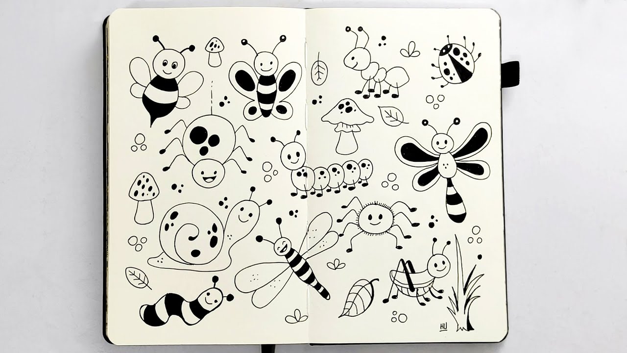Cute bug doodles , Doodle bugs draw so cute bugs , Doodle art , doodle