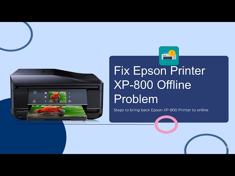 How to Change the Epson XP-800 Printer from Offline to Online