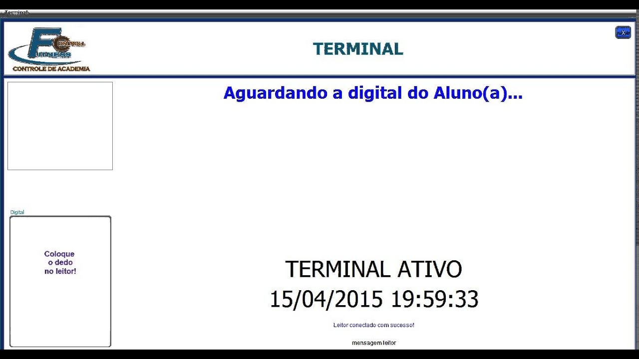 FitnessControll - Vídeo Aula 07 - Terminal   Controle de entrada e sáida do Aluno