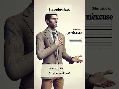 Say I'm sorry in French in style!! Learn everyday expressions to apologize 😎🇫🇷 #shorts