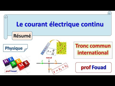 le courant électrique continu tronc commun