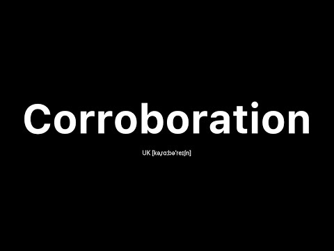 How to Pronounce Corroboration: 🇺🇸 American English vs. 🇬🇧 British English