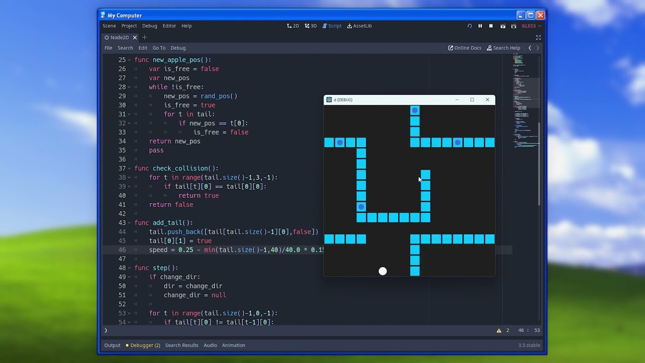 ASMR Programming in (Godot) - Coding (Snake) - No Talking