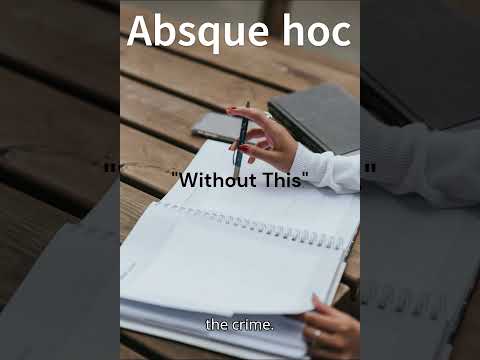 Latin Legal Maxim - Absque hoc