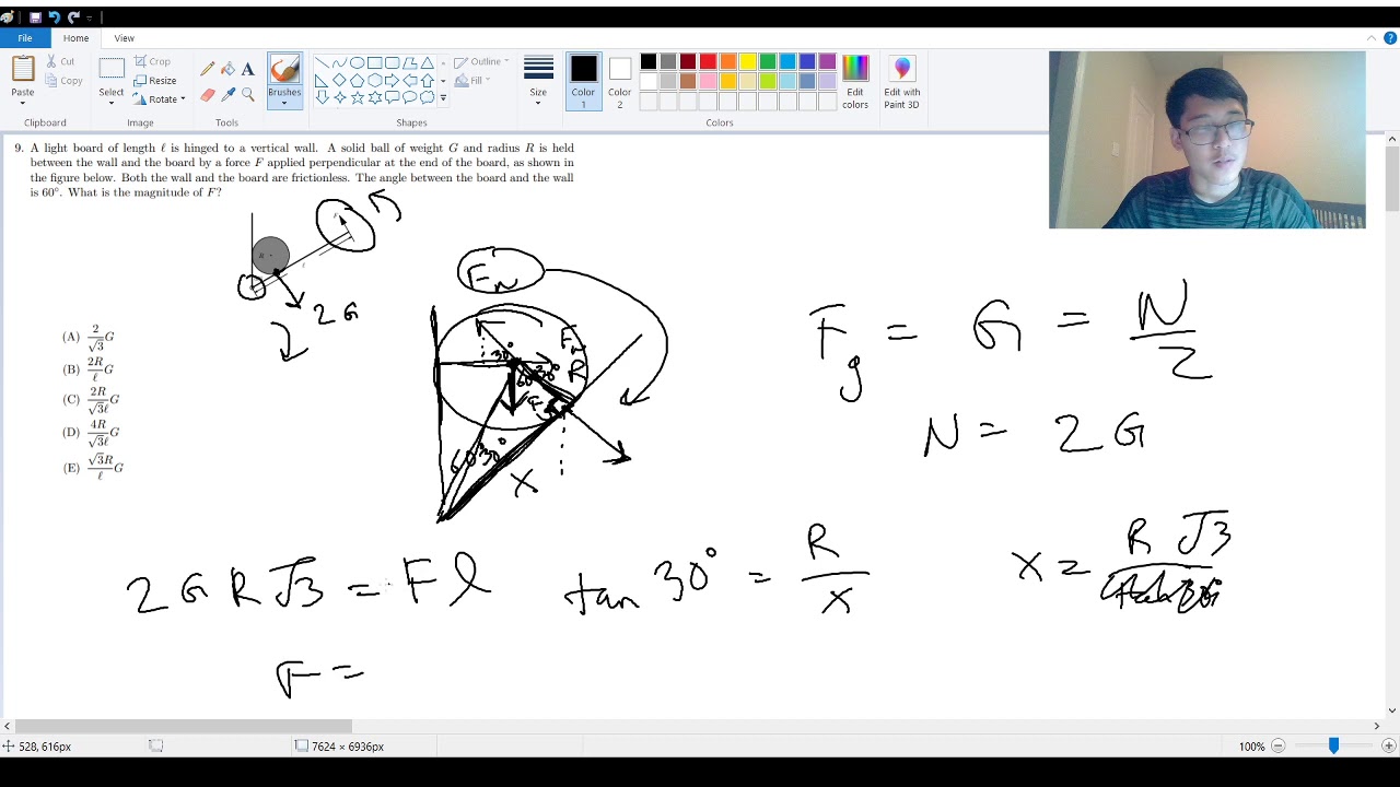 F=ma 2019 B Problem 9