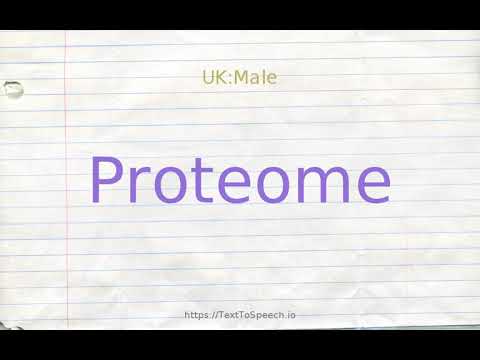 How to pronounce proteome