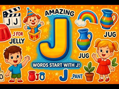 Words with letter J for kids| J letter words | phonics for kids| kids learning| fun | toddlers words