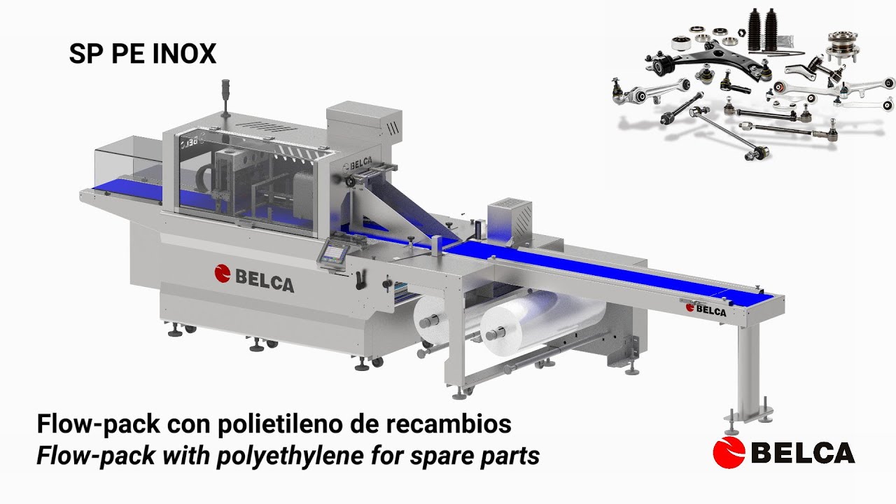 Envasado con polietileno de recambios variados en SP 100 H PE INOX - BELCA