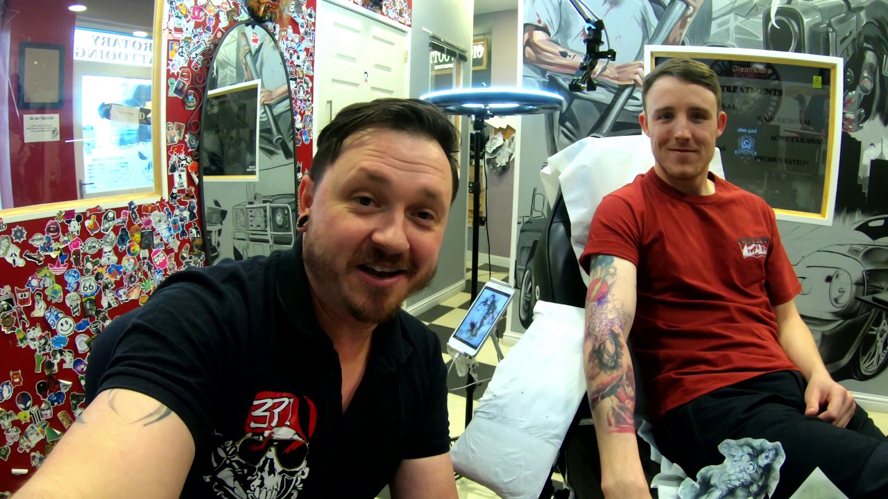 Green Lantern tattoo time laps