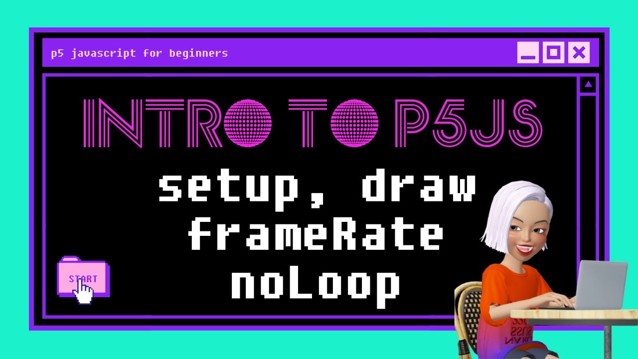 (ENG,한글) P5js Tutorial for Complete Beginners 1.0: Setup, Draw, frameRate, noLoop basic Functions