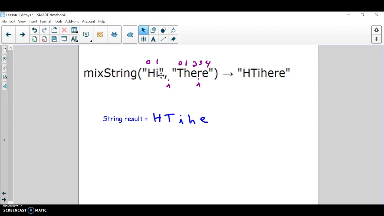 Solution to the mixString CodingBat question