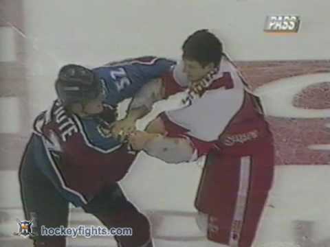 Adam Foote vs. Brendan Shanahan, March 26, 1997 - Colorado Avalanche vs ...