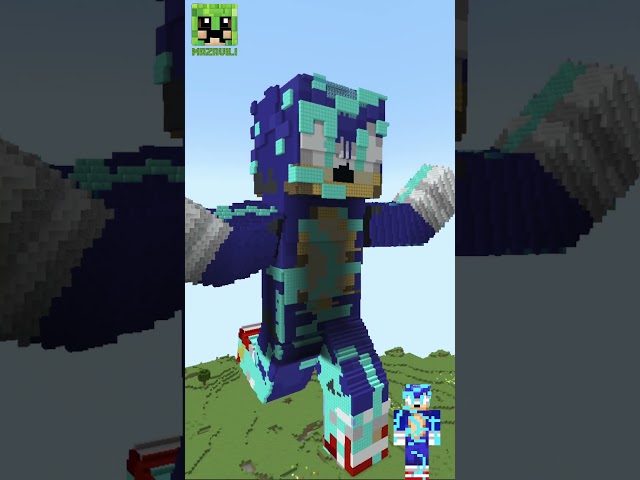 Minecraft Sonic Skin Statue Free 120 Height Minecraft Map