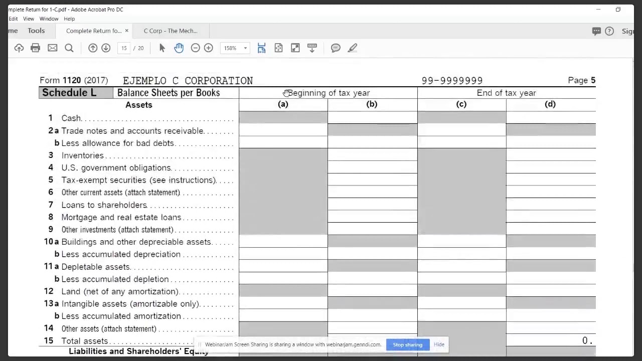 What is the purpose of Schedule M-1 on Form 1120?
