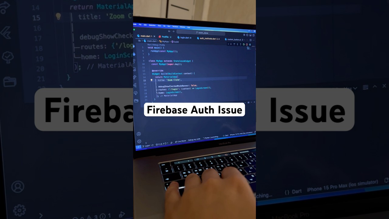 Flutter Firebase Auth Issue Solution #flutter #coding