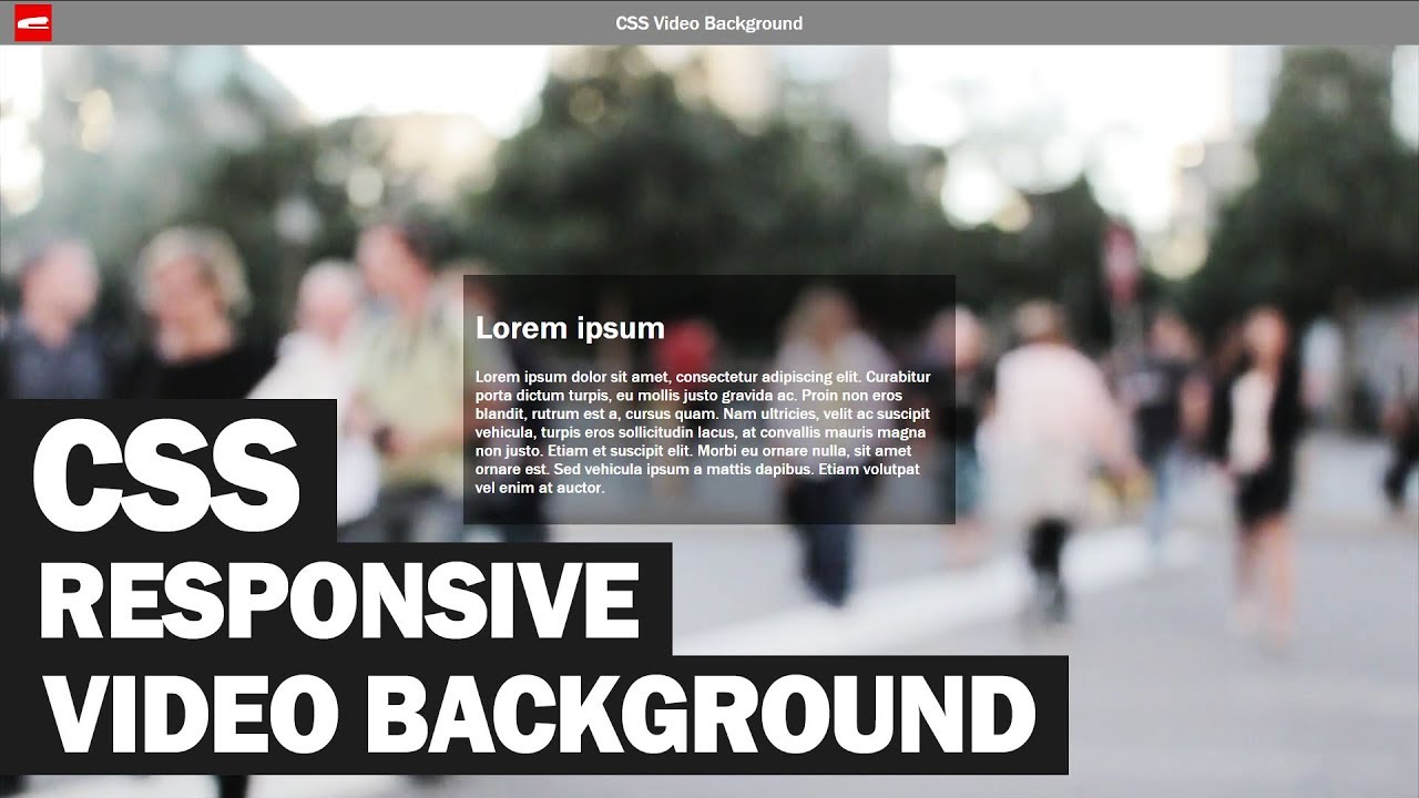 Responsive CSS Video Background Tutorial