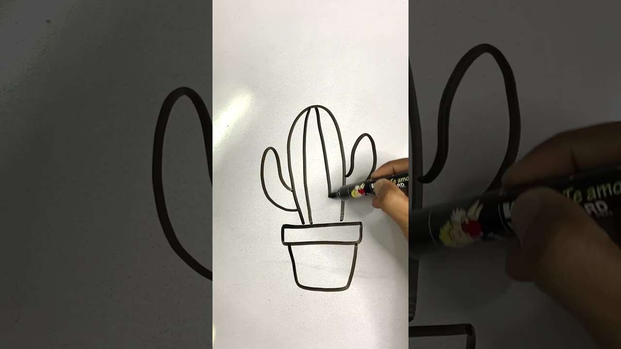 Cactus drawing #kidsdrawing #cactus #cactusdrawing #easyart