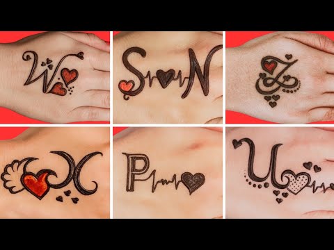 W, Z, X, P, S, and U❤️Letter Mehndi Tattoo Design| Letter Tattoo Design| अक्षर मेंहदी टैटू डिजाइन