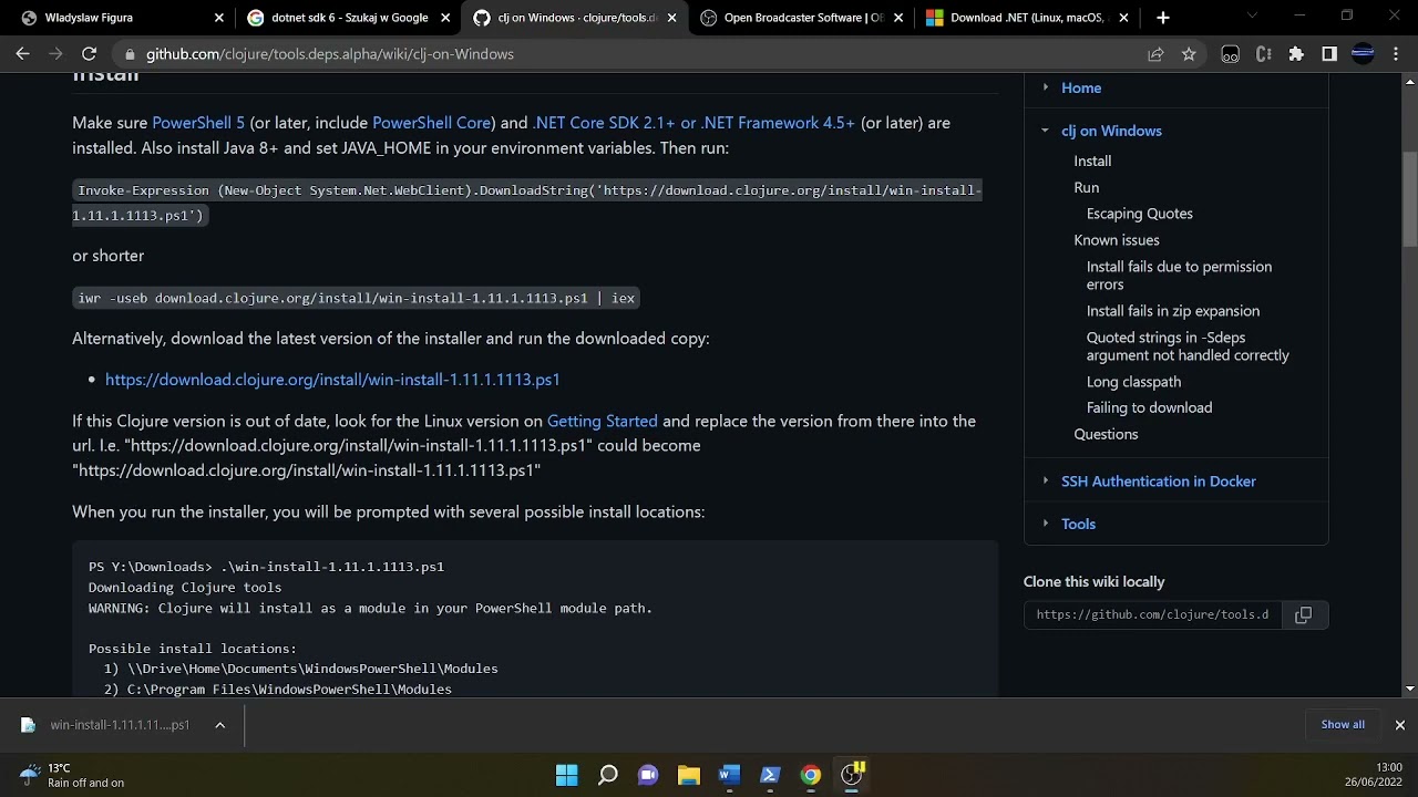 01.Clojure Windows Configuration