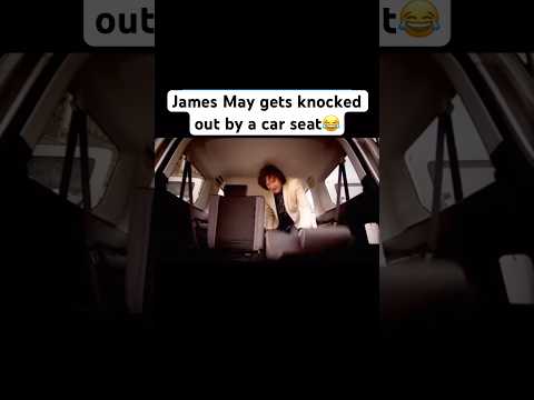 James May gets knocked out by a car seat #cars #topgear