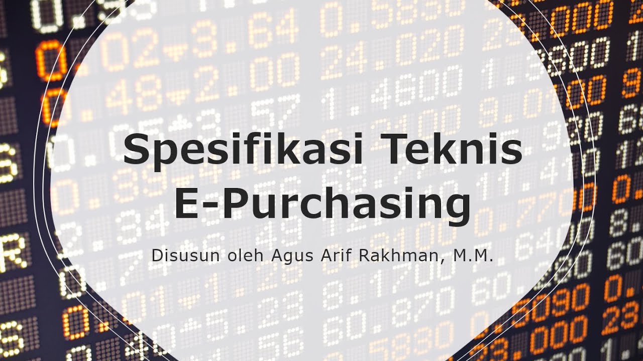 Format Spesifikasi Teknis E-Purchasing