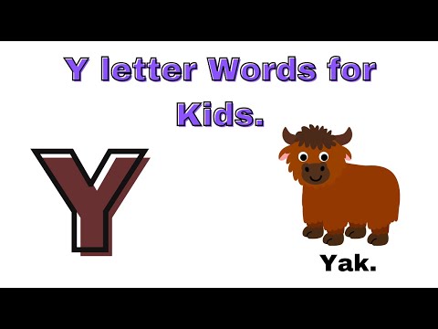 letter Y words | Y letter words with pictures | words that start with Y | phonics | letter Y
