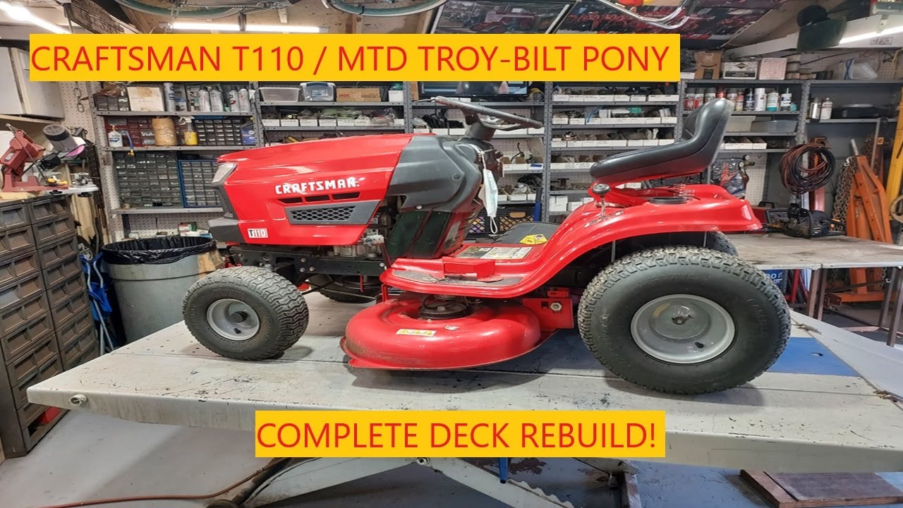 Craftsman 42 Inch T110 Riding Mower | Complete Deck Rebuild!