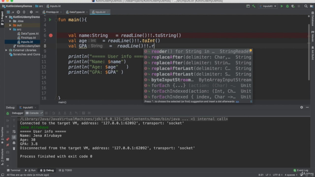 #3.2 Input data   ReadLine in Kotlin