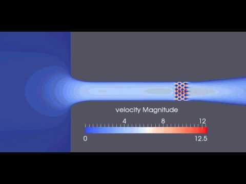 Elmer FEM - Heat exchanger turbulent flow (2) / k - epsilon model