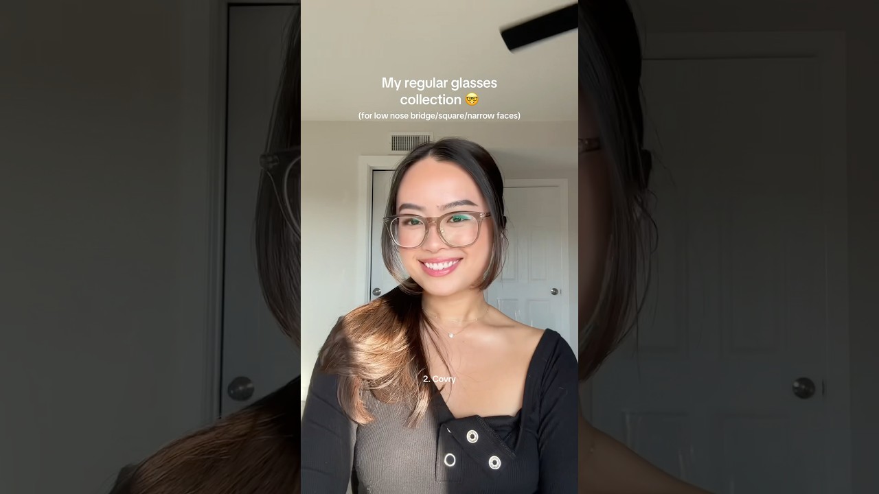 FINALLY! Glasses that actually FIT Asian square faces perfectly 🤓 #glassesgirl #makeupforglasses
