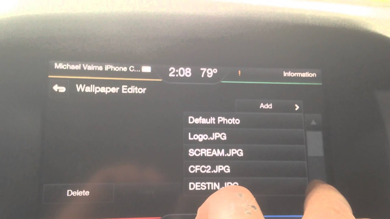 How to change the background picture on my ford touch - tutorial