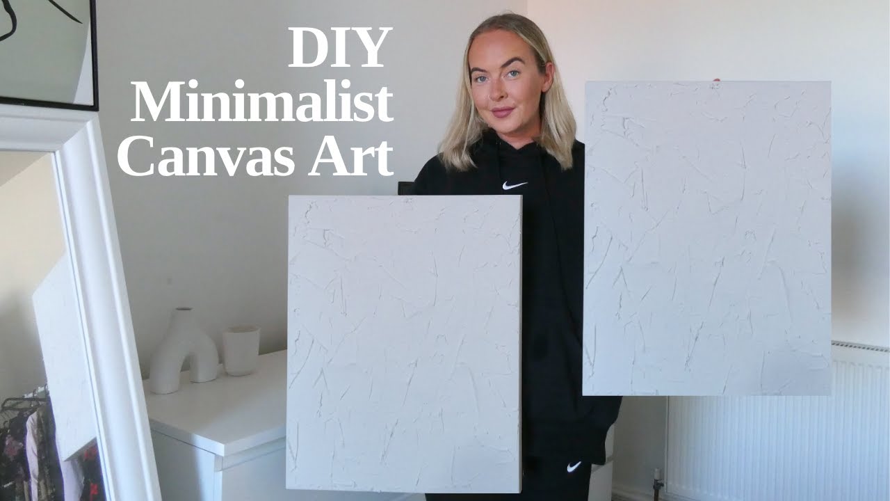 Easy DIY Textured Canvas Art | Affordable Minimalist Home Décor