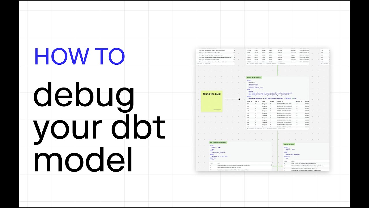 How to debug you dbt models in Count