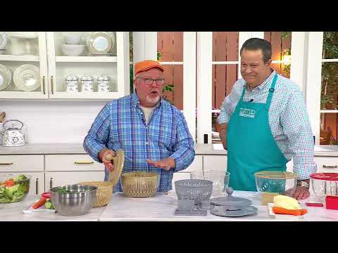 Henning Lee 10pc Multi Function Salad Spinner & Prep Bowl on QVC