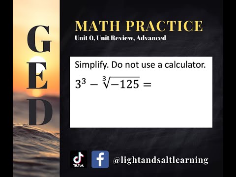 GED Math: Simplify GED Style Exponential Expression (0.UR, Adv, #4)