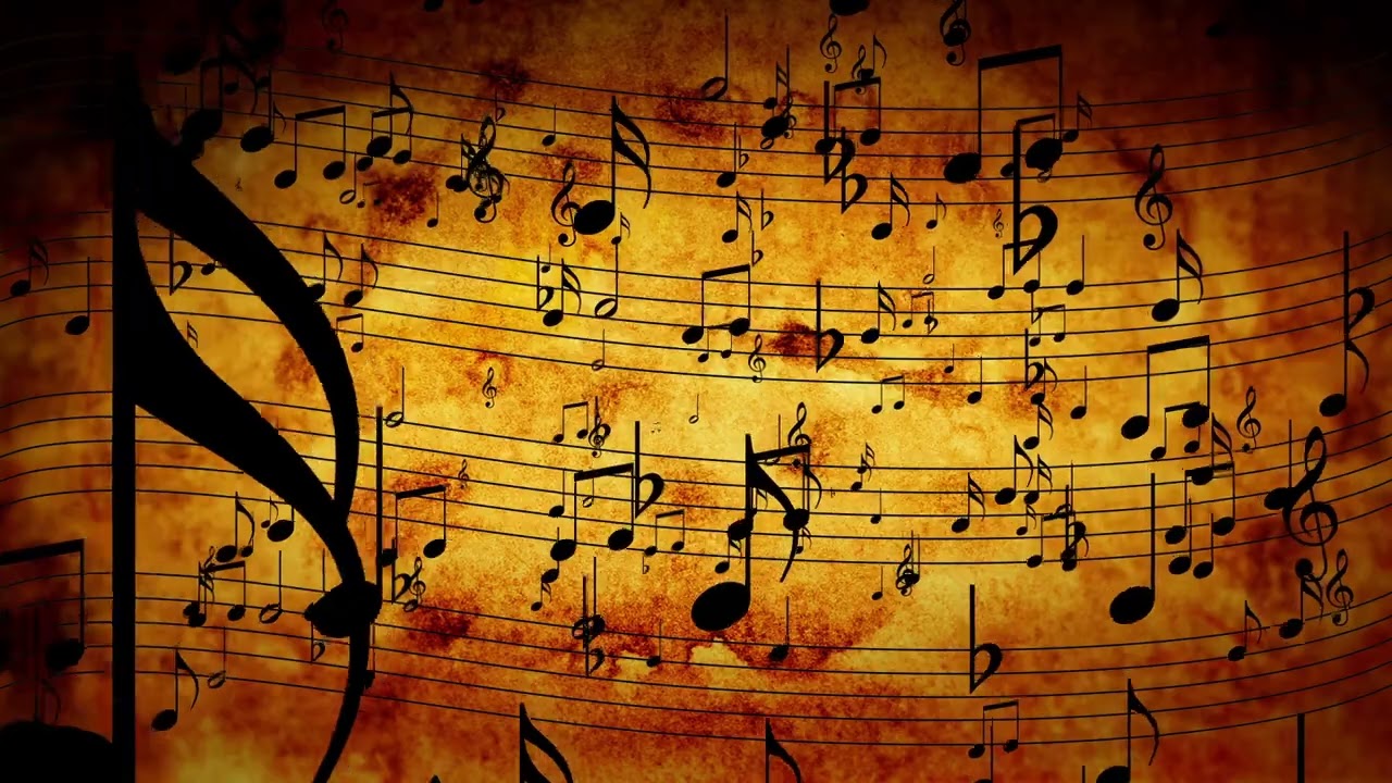 animated background with musical notes motion graphics background